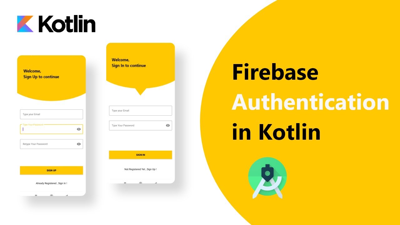 Login And SignUp using Firebase in Kotlin  (Android Studio 2022) #androidstudio