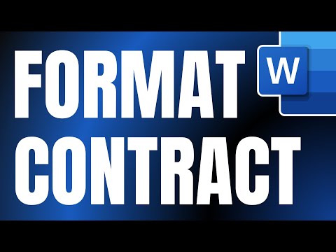How to Format Contract in Word