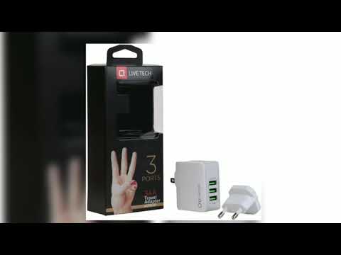 Live Tech UWC03 Wall Charger with 3 USB Port Fast Charging Adapter