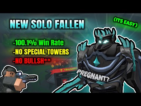 HOW TO SOLO FALLEN IN TDS NST (100.1% UPDATED Win Strategy) (Roblox)