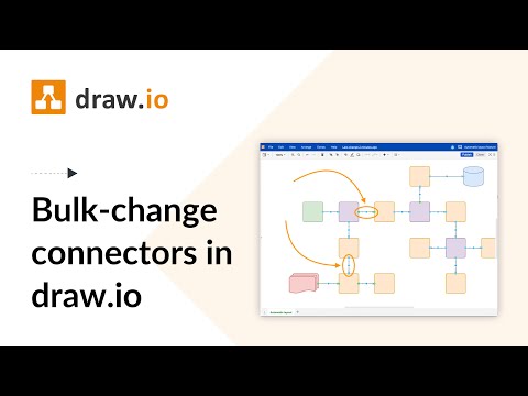 How to bulk-change connector styles to be fixed or floating in draw.io