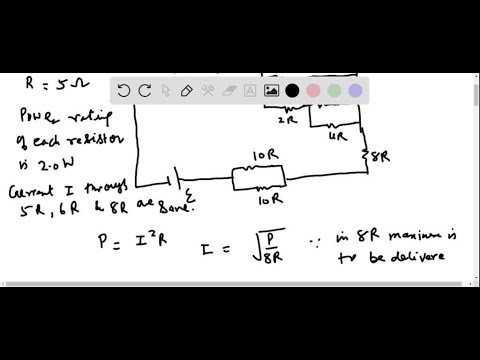 In the circuit shown in Fig. P26.66 all the resistors are rated at a maximum power of 2.00 W. What …