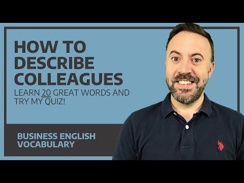 How to Describe Colleagues - Business English Vocabulary