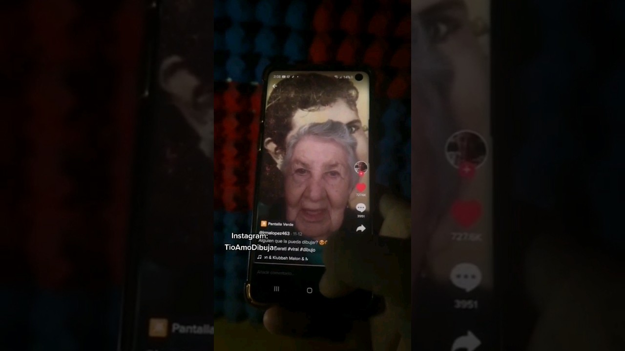 Abuelita quiere que le Dibujen su Unica Foto de Joven 🥺👍