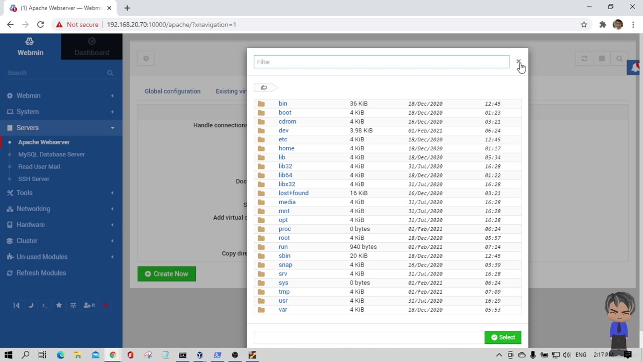 Webmin Setting 4 Virtual Host Apache Web Server