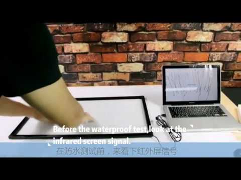 19 inch IR touch screen waterproof test video--Toponetech