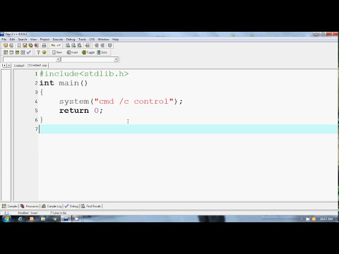 Learn How To Open Control Panel Window using C Program - Mind Luster