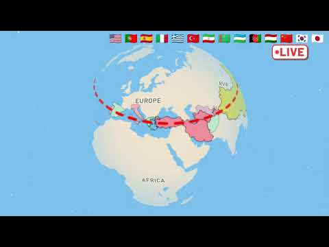 π―π΅πβ‘οΈπΊπΈ Japan to New York: Real-Time Flight Route & Time Zone Change!