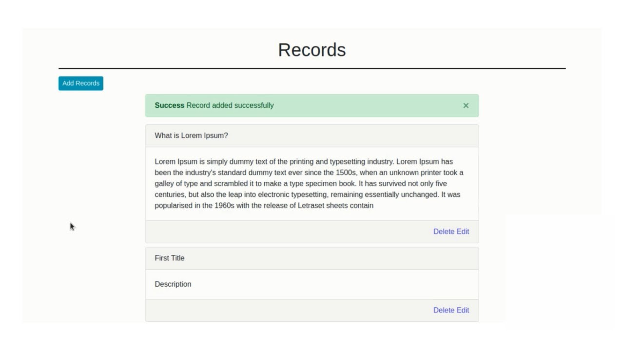 Codeigniter Crud Tutorial