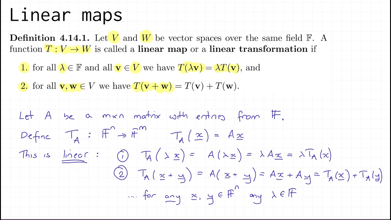 4.14 linear maps
