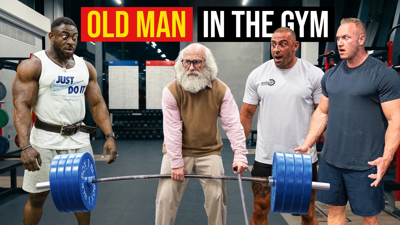Cleaner Anatoly Pretends to Be an Old Man in the Gym