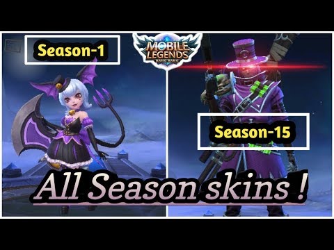 ALL SEASON SKINS | FROM SEASON 1-SEASON 15 | MLBB | #skylergaming