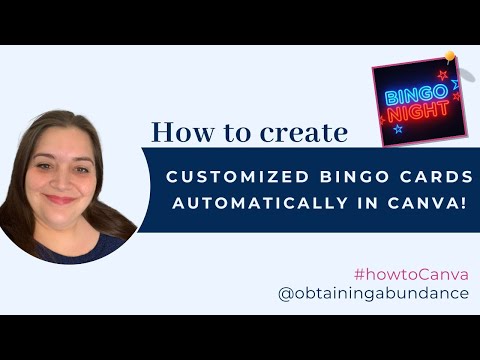 How To Create Custom Bingo Cards in Canva FREE!