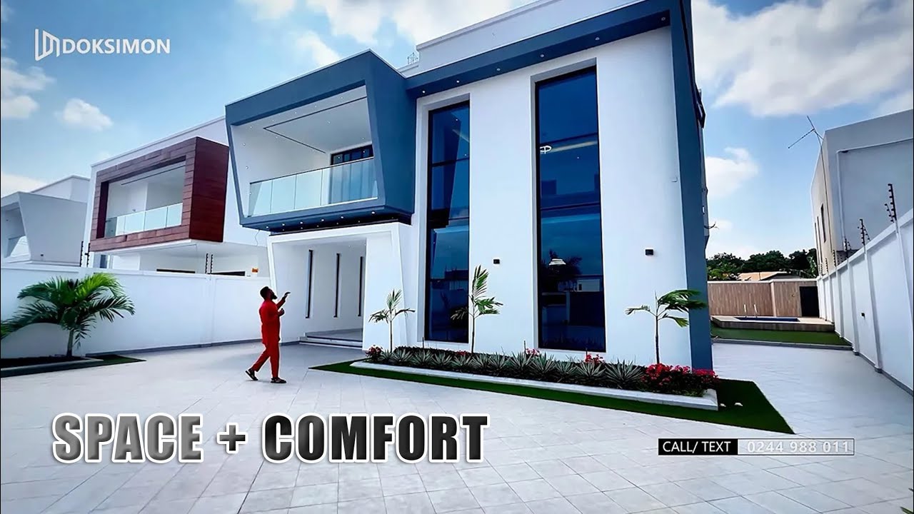 Inside a Spacious Modern 4 Bedroom House with a Swimming Pool +  Big Compound in Accra.