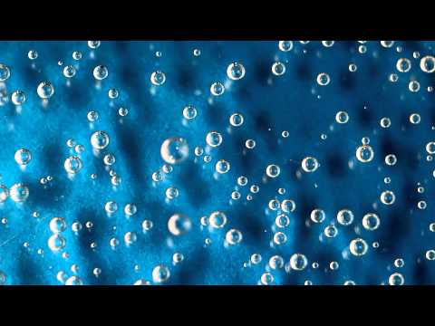 Air bubbles in water Blue background - Free HD Stock Video - OrangeHD.com