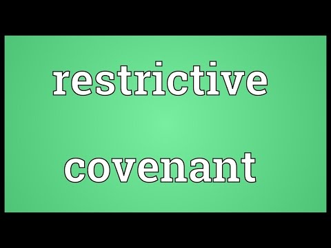 Restrictive covenant Meaning