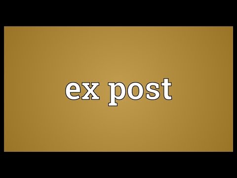 Ex post Meaning