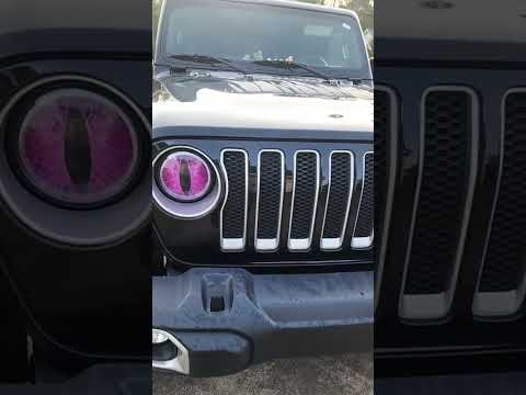 Beast Eyes Headlight Decals - 3D Stereo Eye Stickers for Jeep, Round Design, Purple Color#sticker