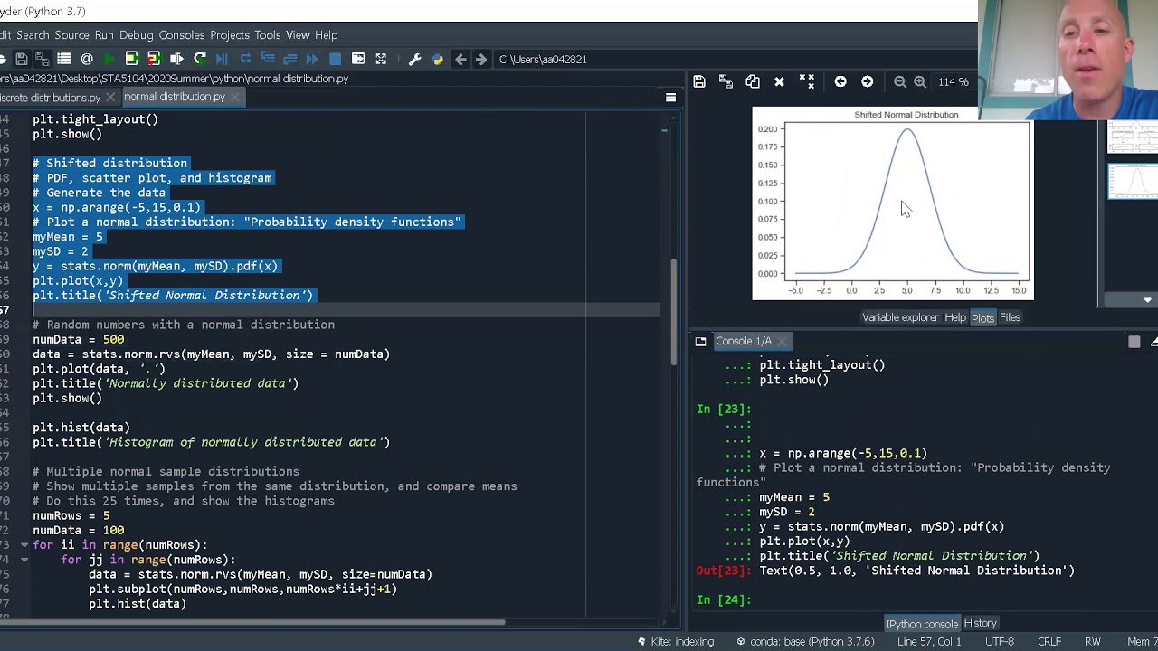 Python: normal distribution