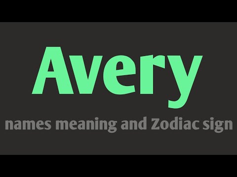 Avery names meaning I girls names