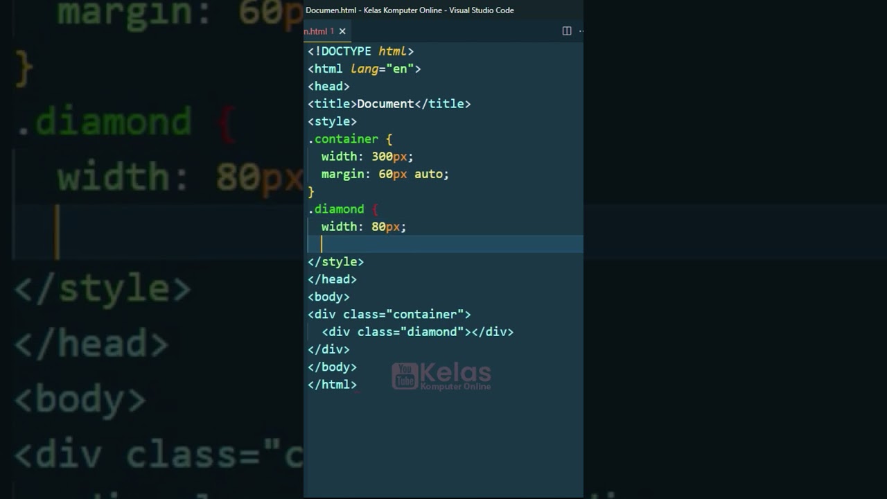 Coding HTML dan CSS: Shapes_Diamond