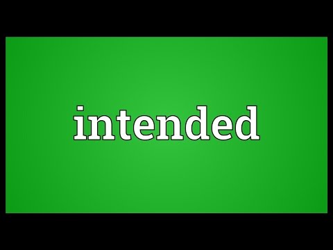 Intended Meaning