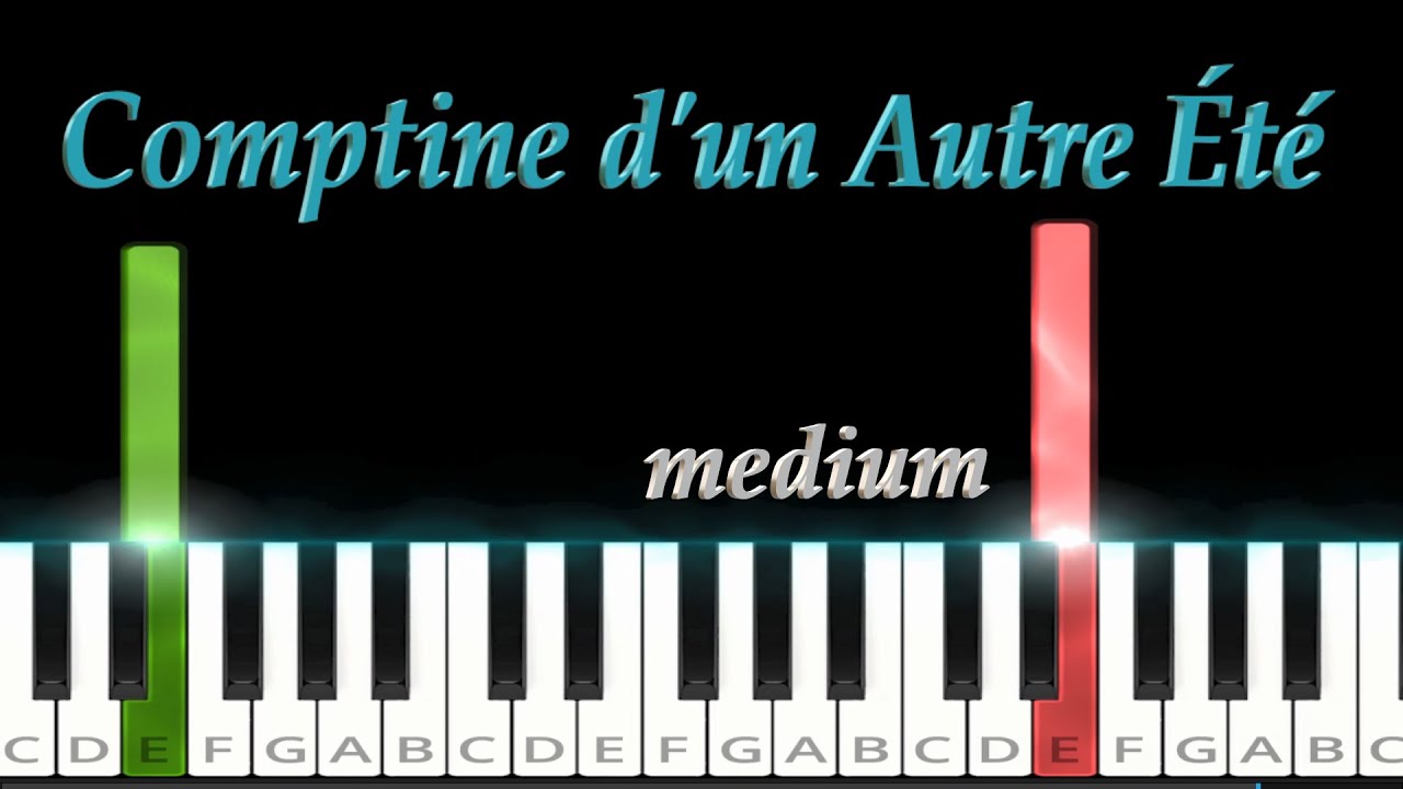 Comptine d'un Autre Été - from Amélie Poulain - Yann Tiersen - Simplified - Medium