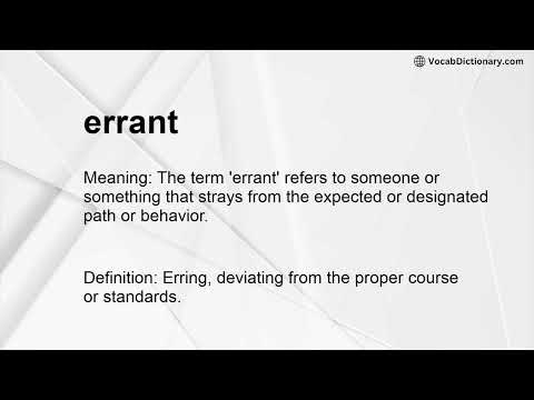 errant Meaning