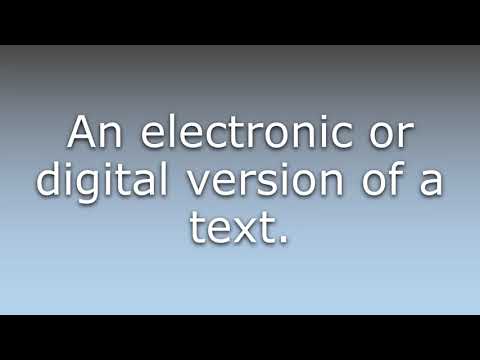 What does E-text mean?