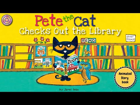 Pete the Cat Checks out the Library | Animated Book | Read aloud