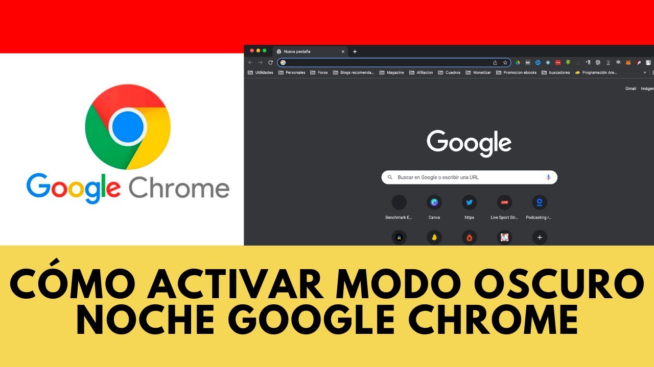 Cómo activar modo tema aspecto oscuro noche Google Chrome