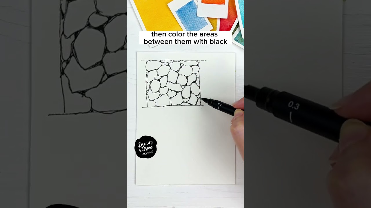 How to draw a Stone texture?🗿👩‍🎨