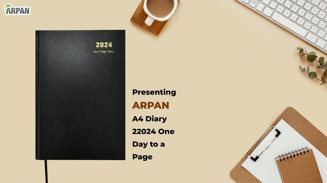 Arpan 2024 Diary, A4 One Day to a Page Diary ST-2192BK #diary #2023 #2024 #trending #viral #youtube