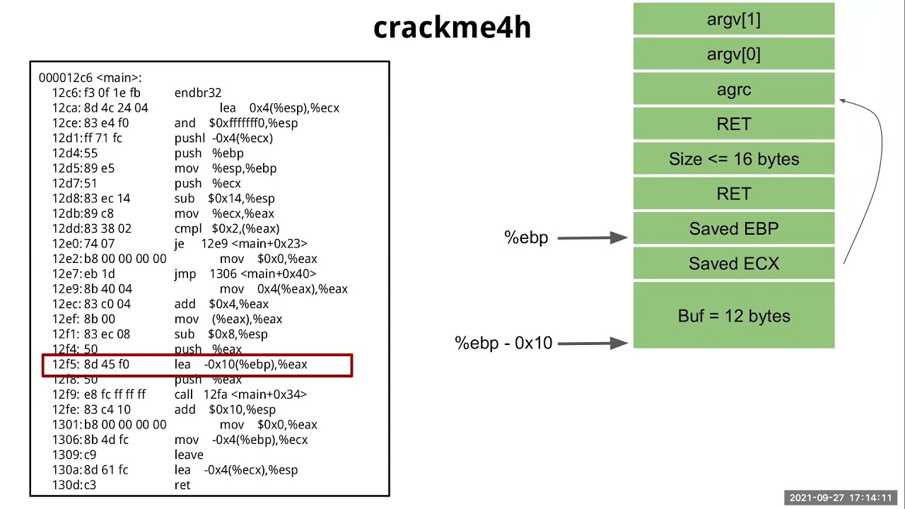 W5L1 Buffer Overflow
