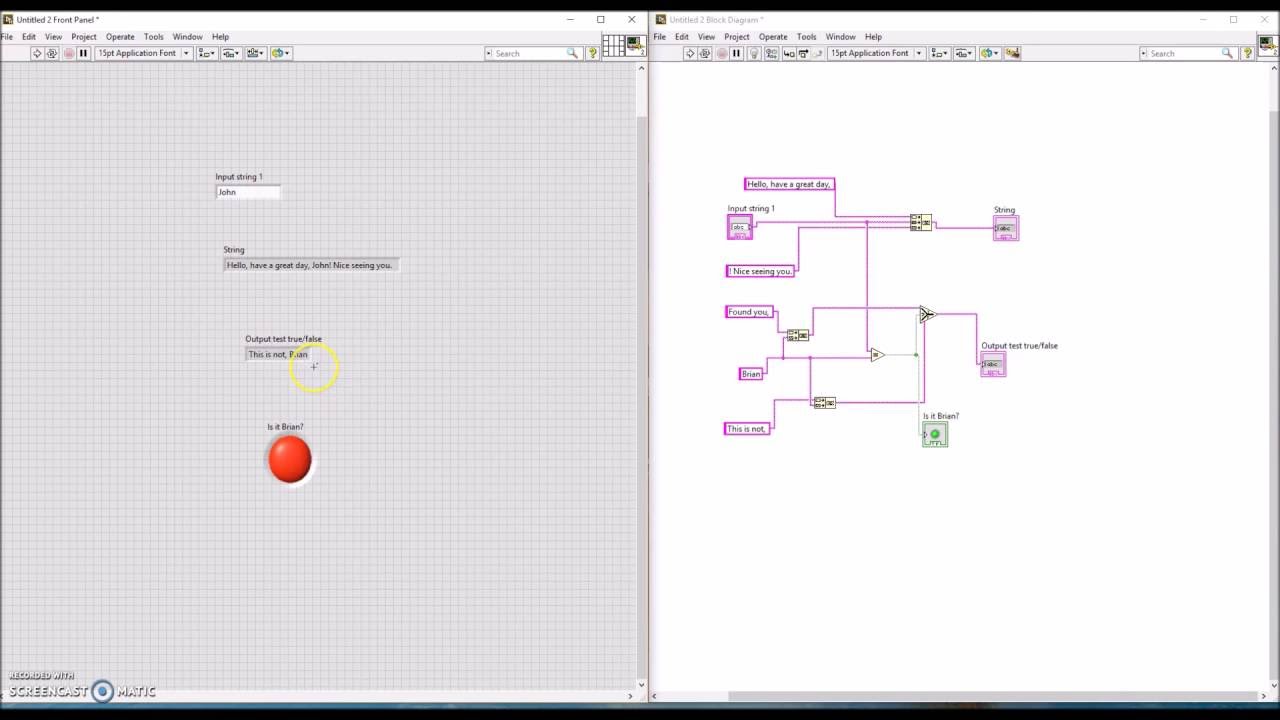 LabVIEW & FRC: Boolean/ Greeting Test Tutorial (#3)