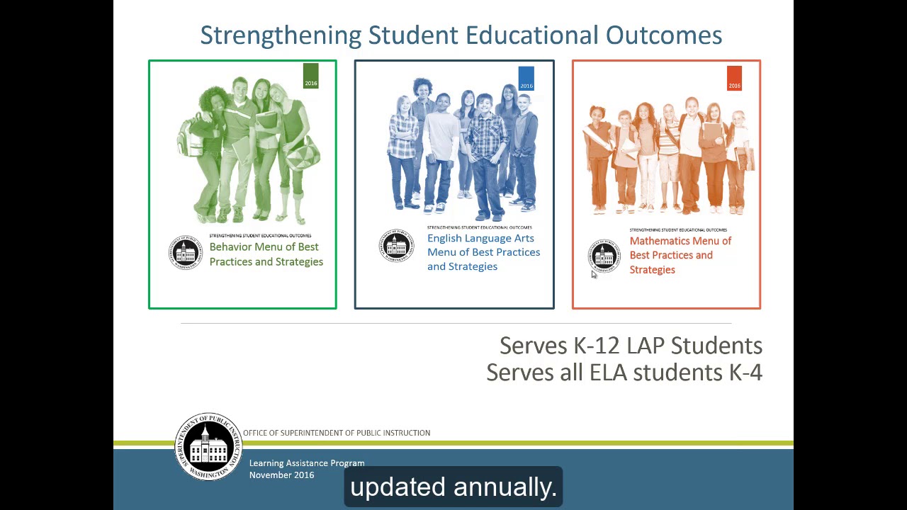 Learning Assistance Program (LAP) Overview