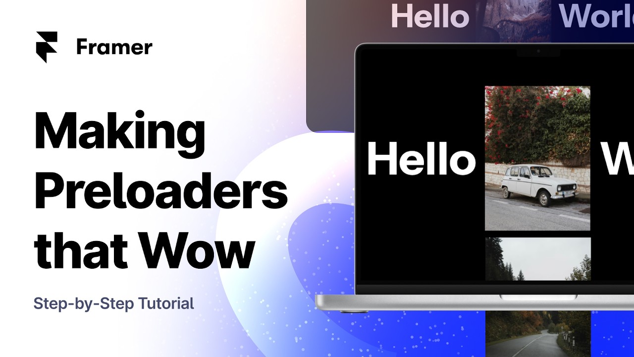 Framer Preloader Tutorial: Create Custom Loading Animations (No Code) | Link To Remix File