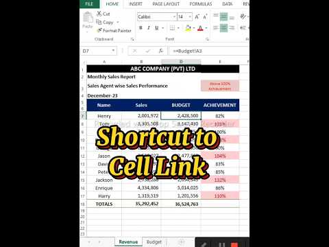 Execl Shortcut - How to go to Cell Link in Excel 🤔#excel #how #office #tricks #education #easy #tips