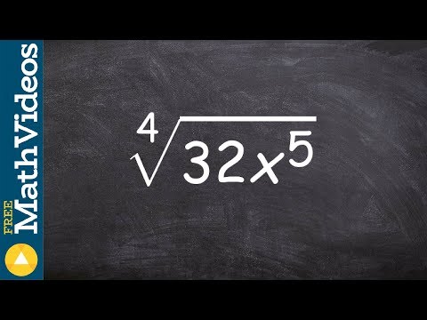 Using the prime factorization to take the fourth root an expression, fourth root(32x^5)