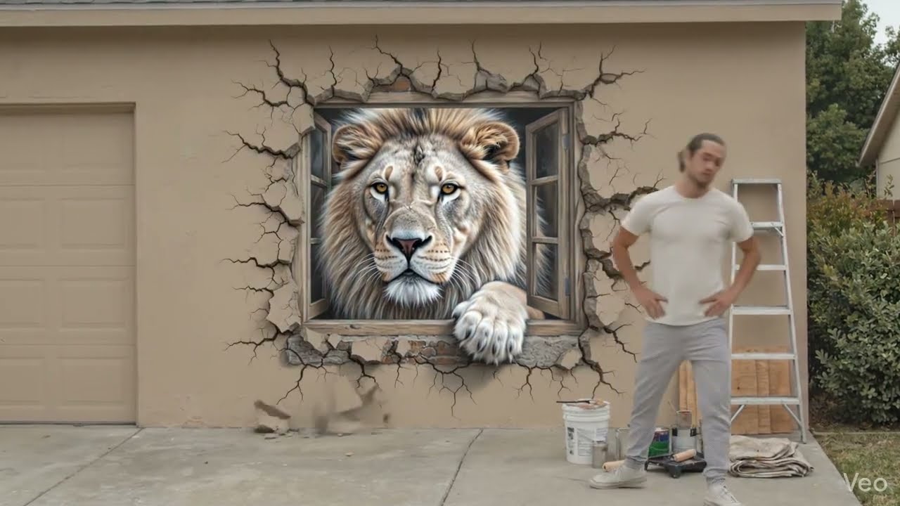 Lion Mural Transformation