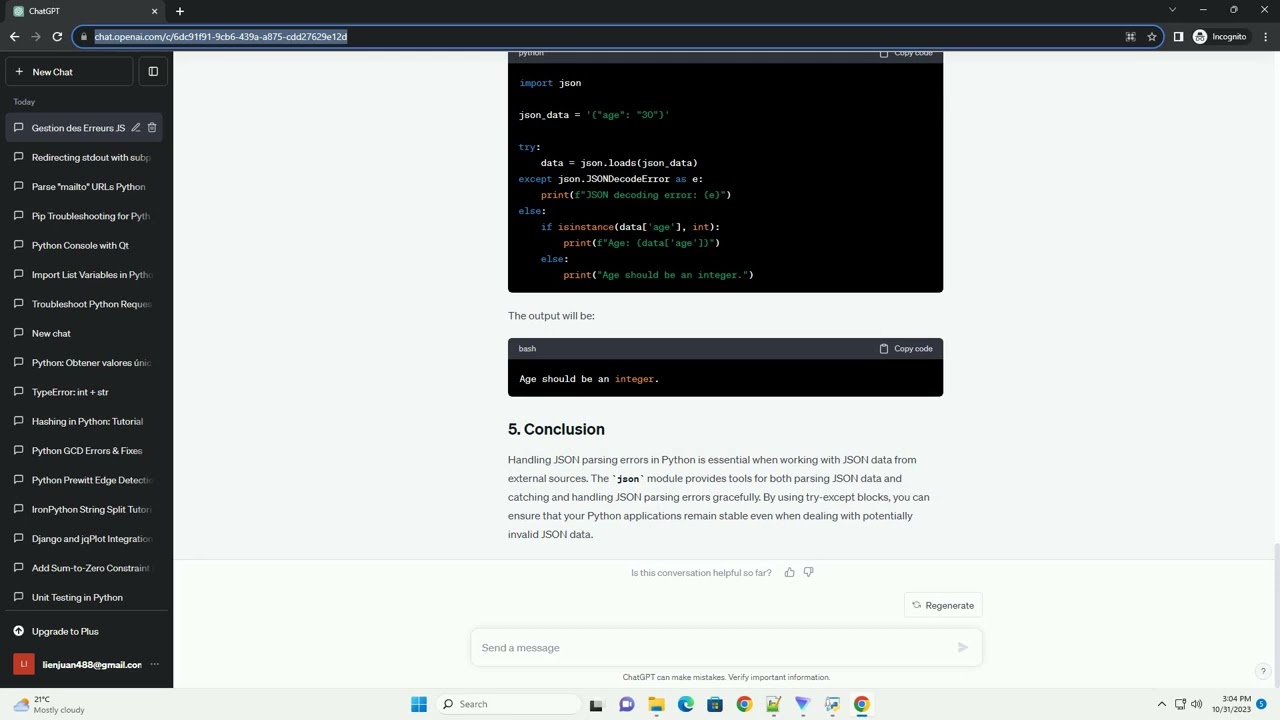 error in json python parsing