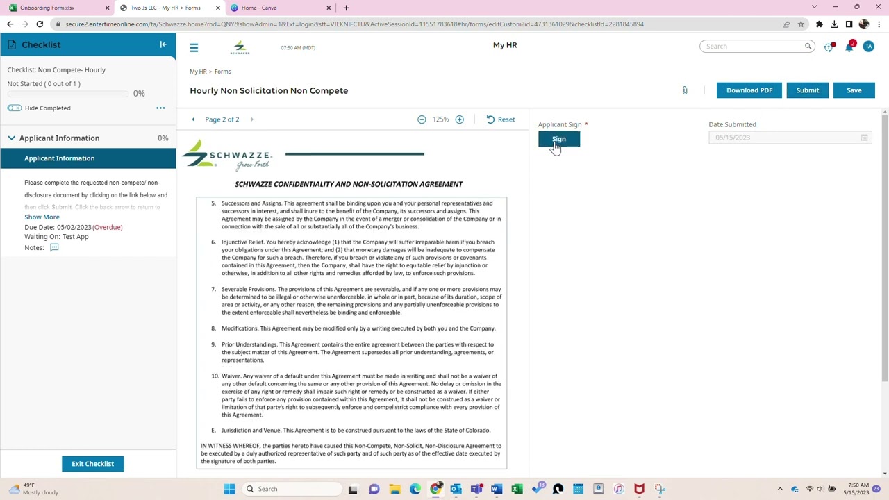 Onboarding Instructions: Applicant Checklists #1