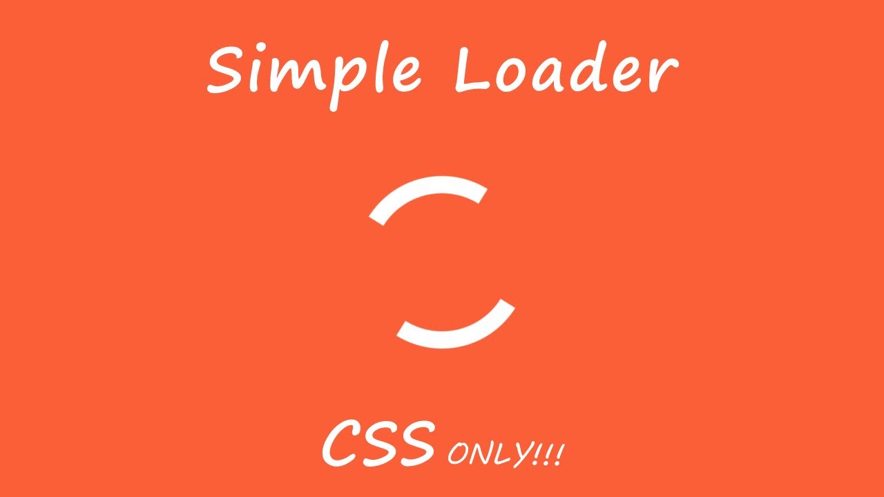 Simple Loader HTML CSS | Loader CSS Animation