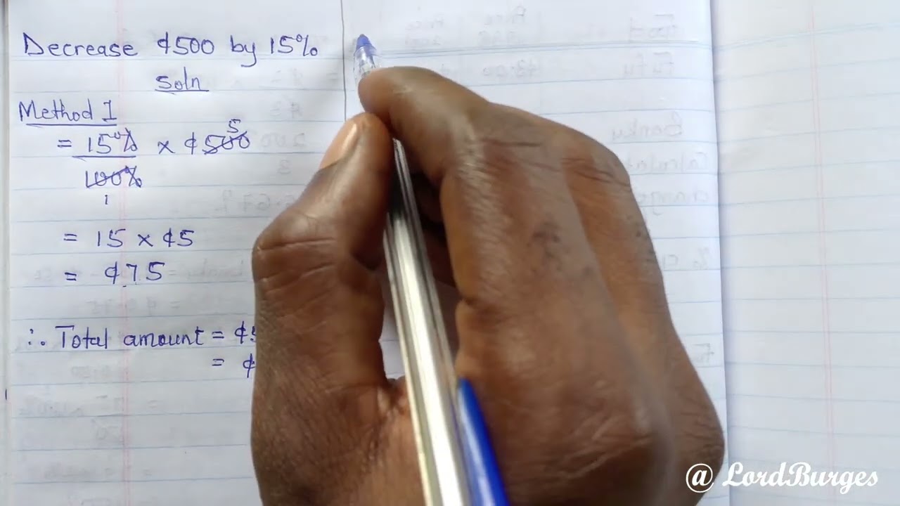 Mathematics lesson 109. (Percentage increase and decrease)