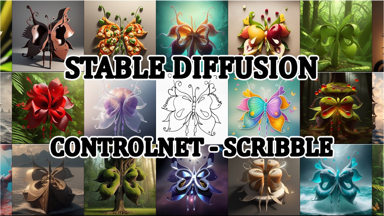 STABLE DIFFUSION - ControlNET. When a simple SCRIBBLE can become anything! (Ai Generated)
