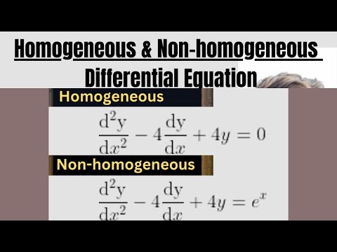 homogeneous and non-homogeneous differential equation | How to check homogeneous & non-homogeneous
