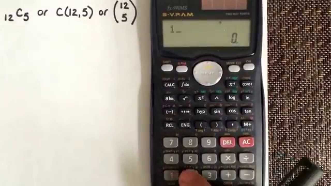 Combination using the calculator Casio fx-991MS