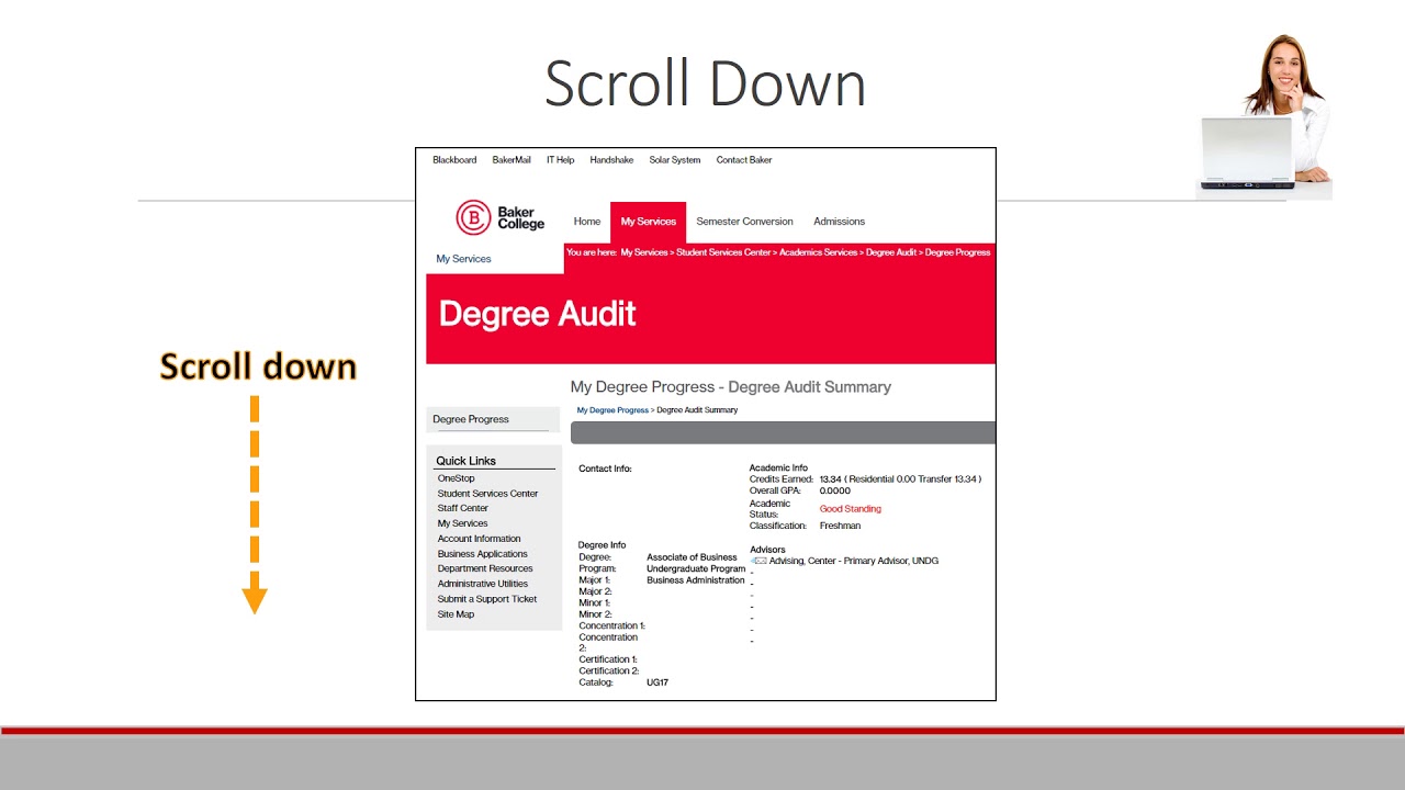 Checking Your Degree Audit Prior to Registration