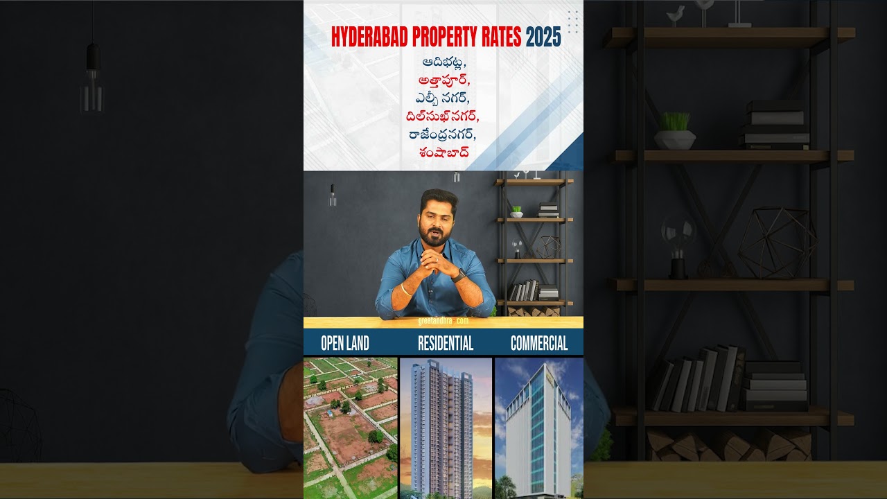 Hyderabad Property Rates 2025 | Land, flat & commercial space price comparisons | greatandhra