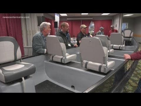 The Maine Sportsman's Show displays a boat designed to help injured veterans